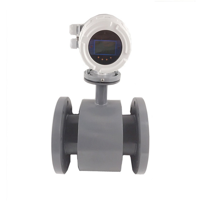 4-20mA output sulfuric acid PTFE electromagnetic water flow meter